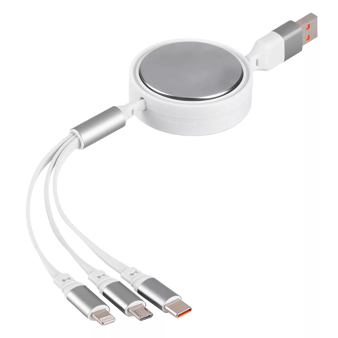 INDUCTOR 60W 6IN1, usb type-c kabl za punjenje i prenos podataka, 6 u 1, 60w, beli