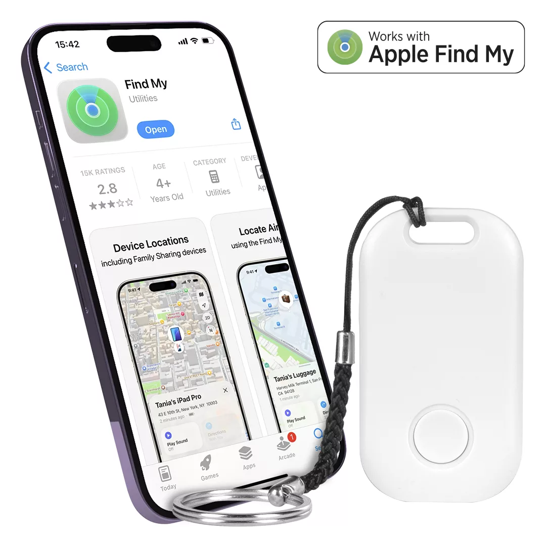 KEY FINDER, find my privezak za ključeve sa funkcijom lociranja, beli