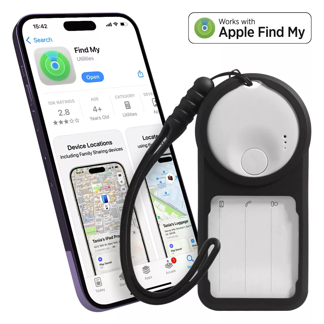 TAG FINDER, find my kartica za putnu torbu, crna