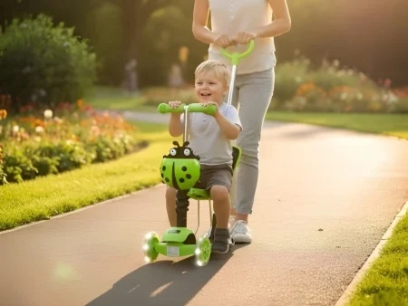 Trotinet Bubamara 5u1 za decu sa sedištem i svetlećim točkovima Model 652 - Zeleni