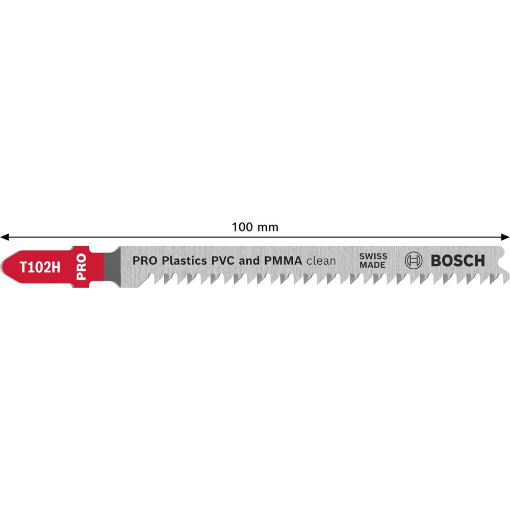 Bosch – PRO PLASTICS PVC AND PMMA CLEAN T102H list za ubodnu testeru, 100 mm, 3 komada – 2608667050