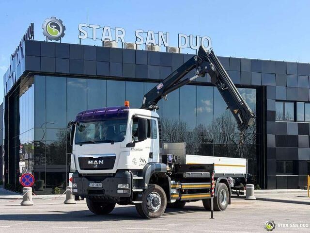 MAN TGS 18.360 4x4 HMF 1720 K-4 HDS Crane Kran kamion s ravnom platformom