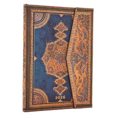 Datumirana agenda 2026 - Paperblanks, Safavid Indigo, Midi, Horizontal