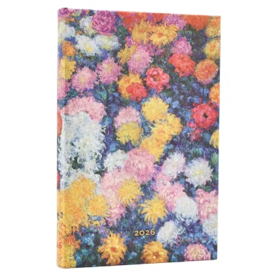 Datumirana agenda 2026 - Paperblanks, Monet’s Chrysanthemums, Mini, Horizontal