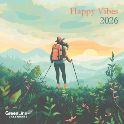 Zidni kalendar 2026 - GreenLine, Happy Vibes, 30x30 cm