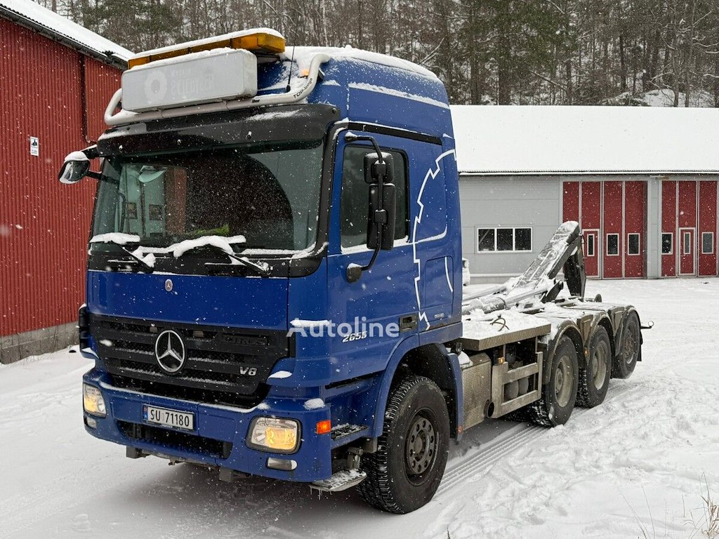 Prodaje se Mercedes-Benz Actros 2655 8x4 krokbil – V8 550 hk – JOAB krok – EU-godkjent rol kiper sa kukom na aukciji
