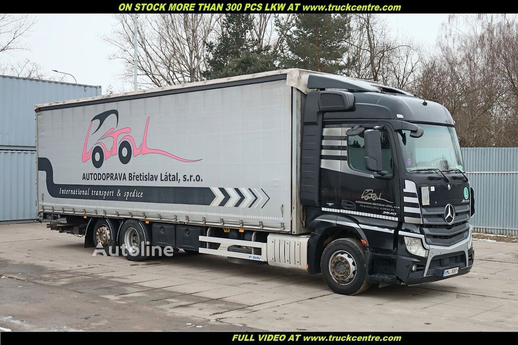 Mercedes-Benz ACTROS 2540, 6x2, EURO 6, 23 PALLETS, TAIL LIFT kamion sa klizna zavesa cerada