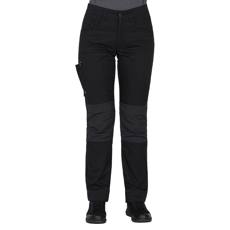 ROVER WOMEN, ženske servisne radne pantalone sa elastinom, crne