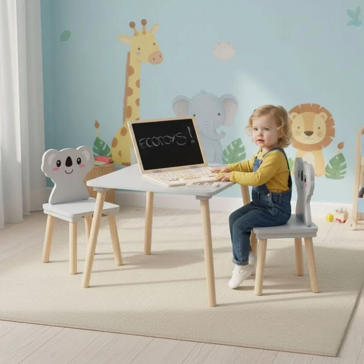 Dečiji set nameštaja Koala – sto + 2 stolice , ECOTOYS