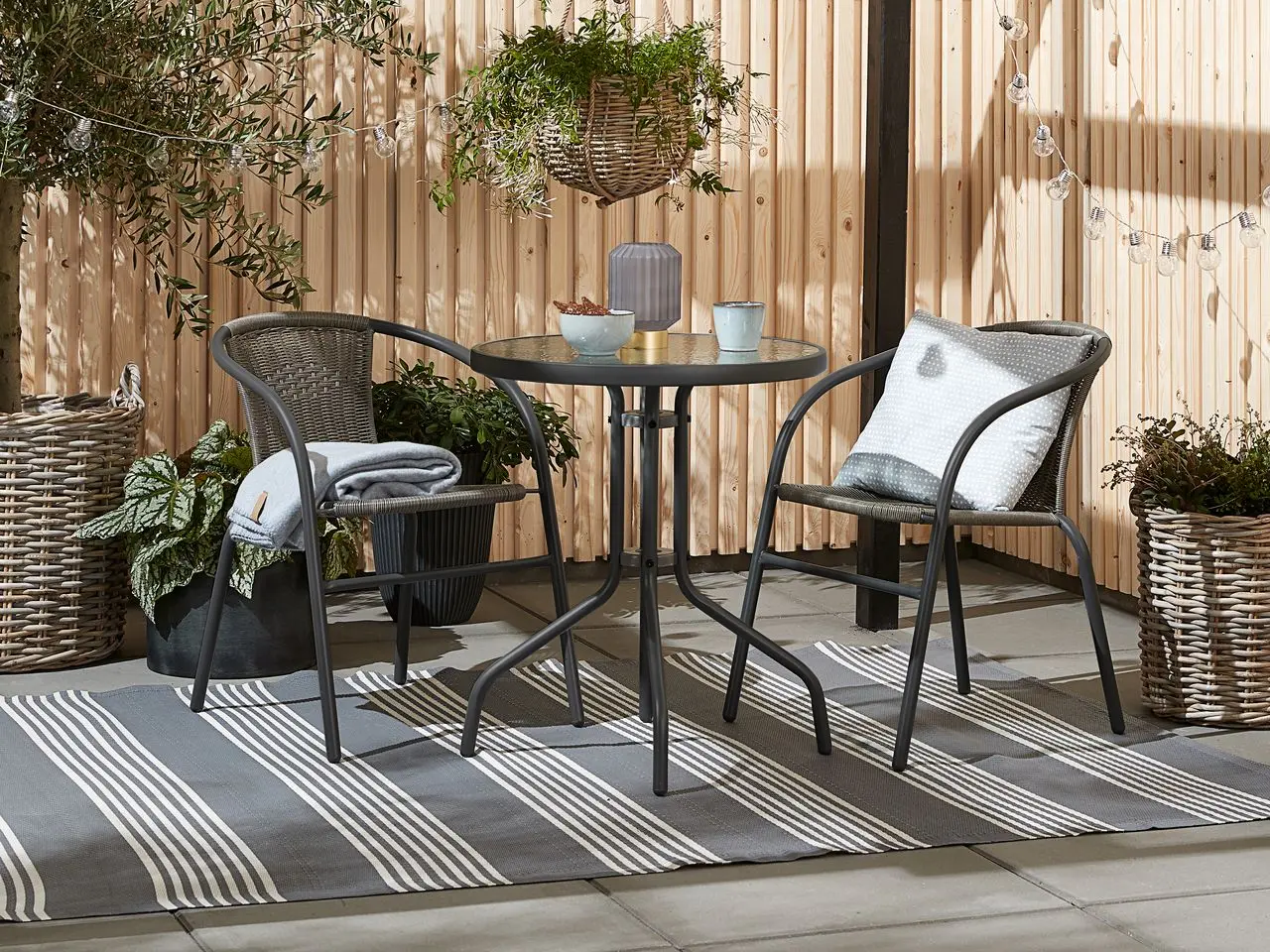 Garnitura Za Terasu Cristobal 2 Seater Grey