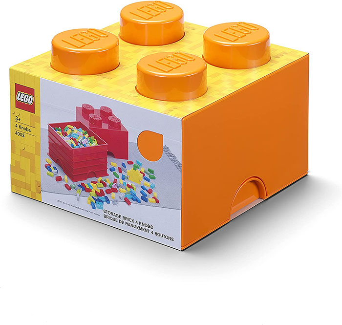 Kutija za odlaganje LEGO® Kocka 4 25x25x18cm narandžasta 4003
