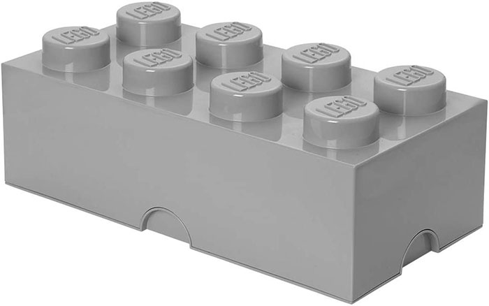 Kutija za odlaganje sa poklopcem LEGO® Kocka 8 50x25x18cm siva 4004