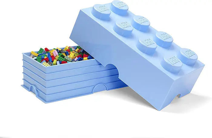 Kutija za odlaganje sa poklopcem LEGO® Kocka 8 50x25x18cm pastelnoplava 4004
