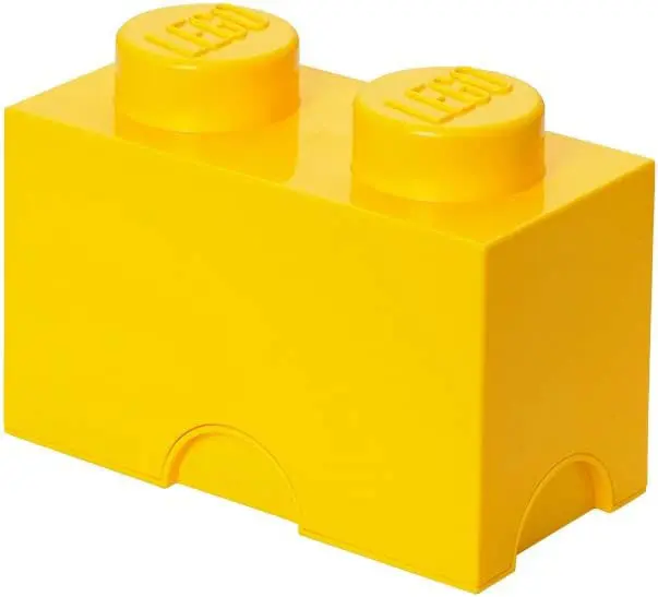 Kutija sa poklopcem LEGO® Kocka 2 24x18x12cm žuta 4002