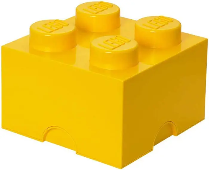 Kutija sa poklopcem LEGO® Kocka 4 25x25x18cm žuta 4003