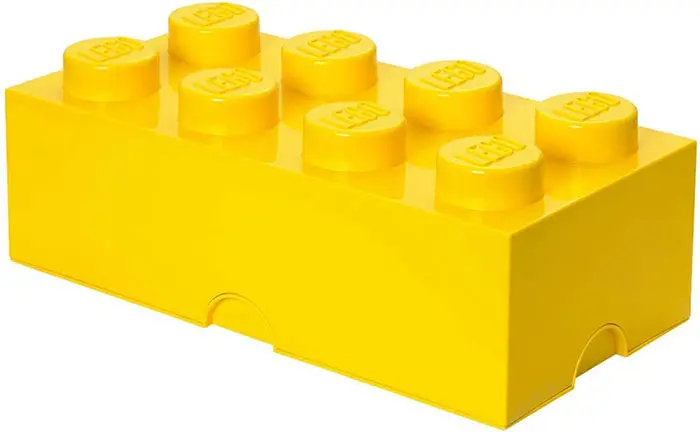 Kutija za odlaganje sa poklopcem LEGO® Kocka 8 50x25x18cm žuta 4004
