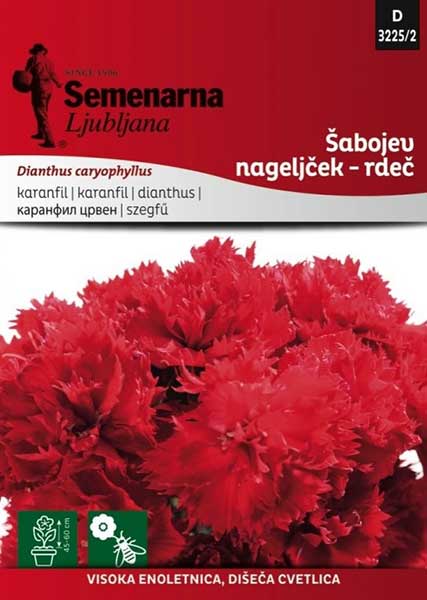 Seme za Karanfil šabo - crveni - Dianthus caryophyllus 3225/2