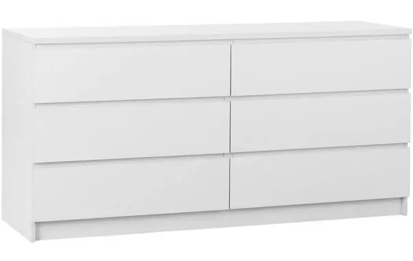 Komoda Willer 3+3 fioke bela