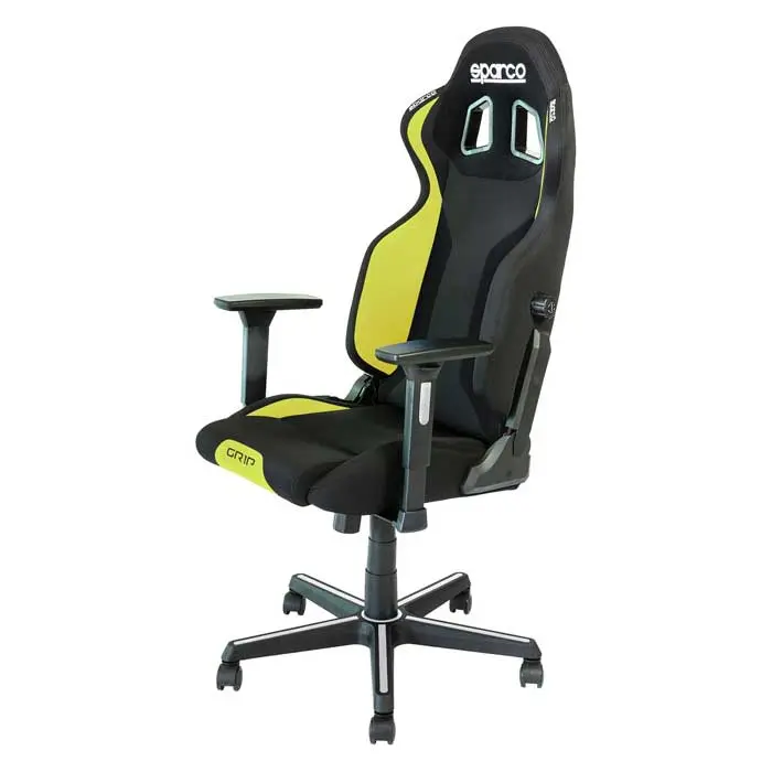 Gejmerska stolica Sparco Grip Crno-žuta 00989NRGI