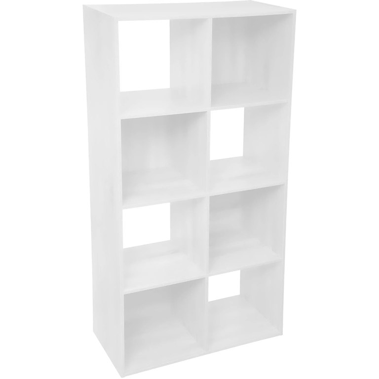 Five Stalak Sa 8 Polica 67.5 x 32 x 134 cm Drvo Bela