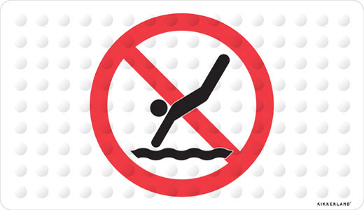 Kikkerland Podloga protiv klizanja u kadi No Diving HW09