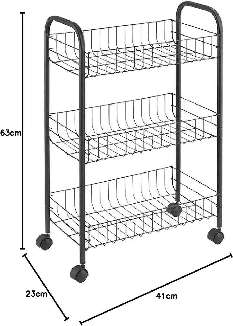 Polica Sa Točkićima Višenamenska Metaltex Lugano Lava