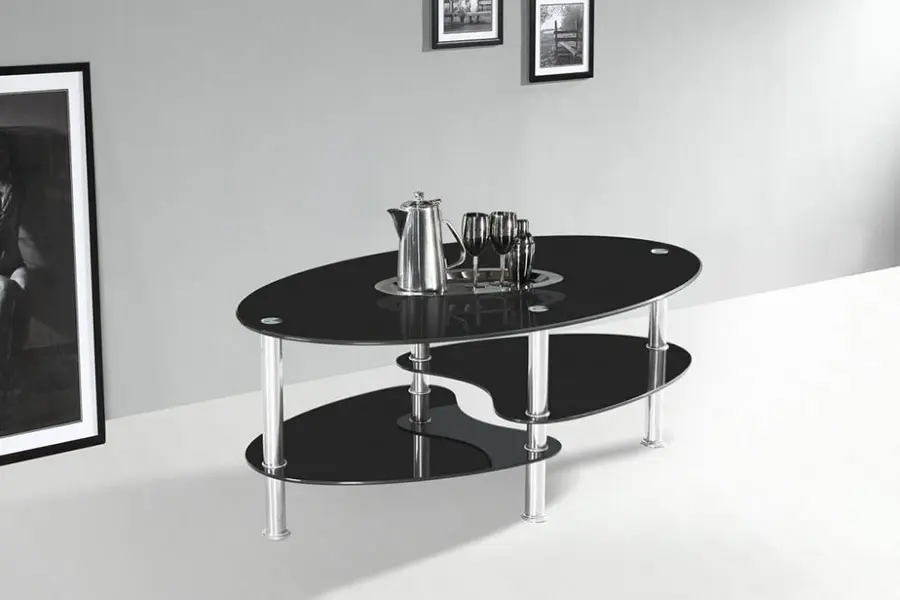 Klub Sto Air Black 90 x 50 x 44 cm