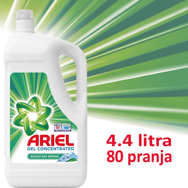 Ariel Liquid Mountain Spring Tečni prašak za veš 4.4L za 80 pranja