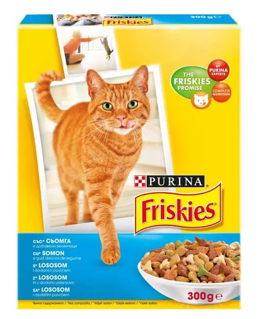 Friskies Hrana za mačke - losos i povrće - 300g