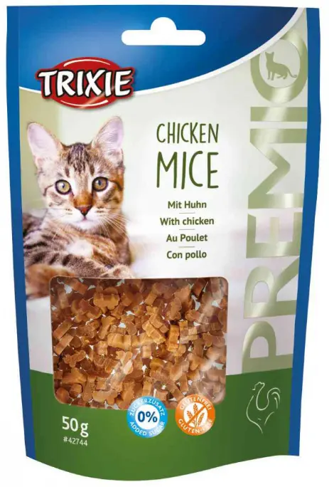 TRIXIE Hrana za mačke PREMIO Komadići MIŠ Chicken Mice 50gr