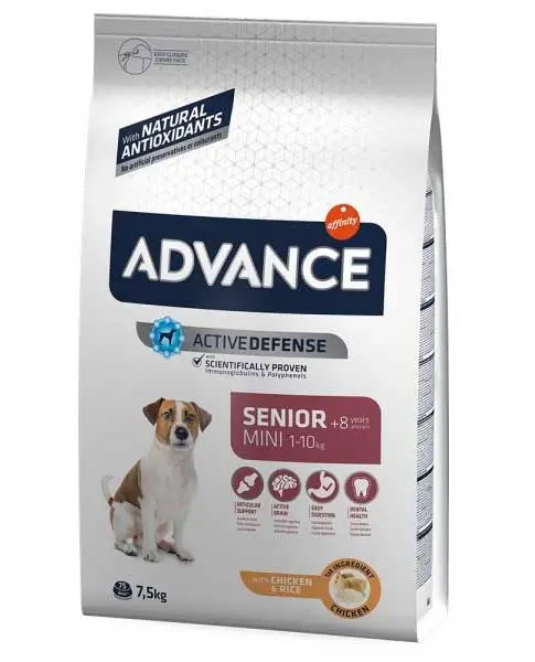 Hrana za pse malih rasa Advance Senior Mini pakovanje 7.5kg