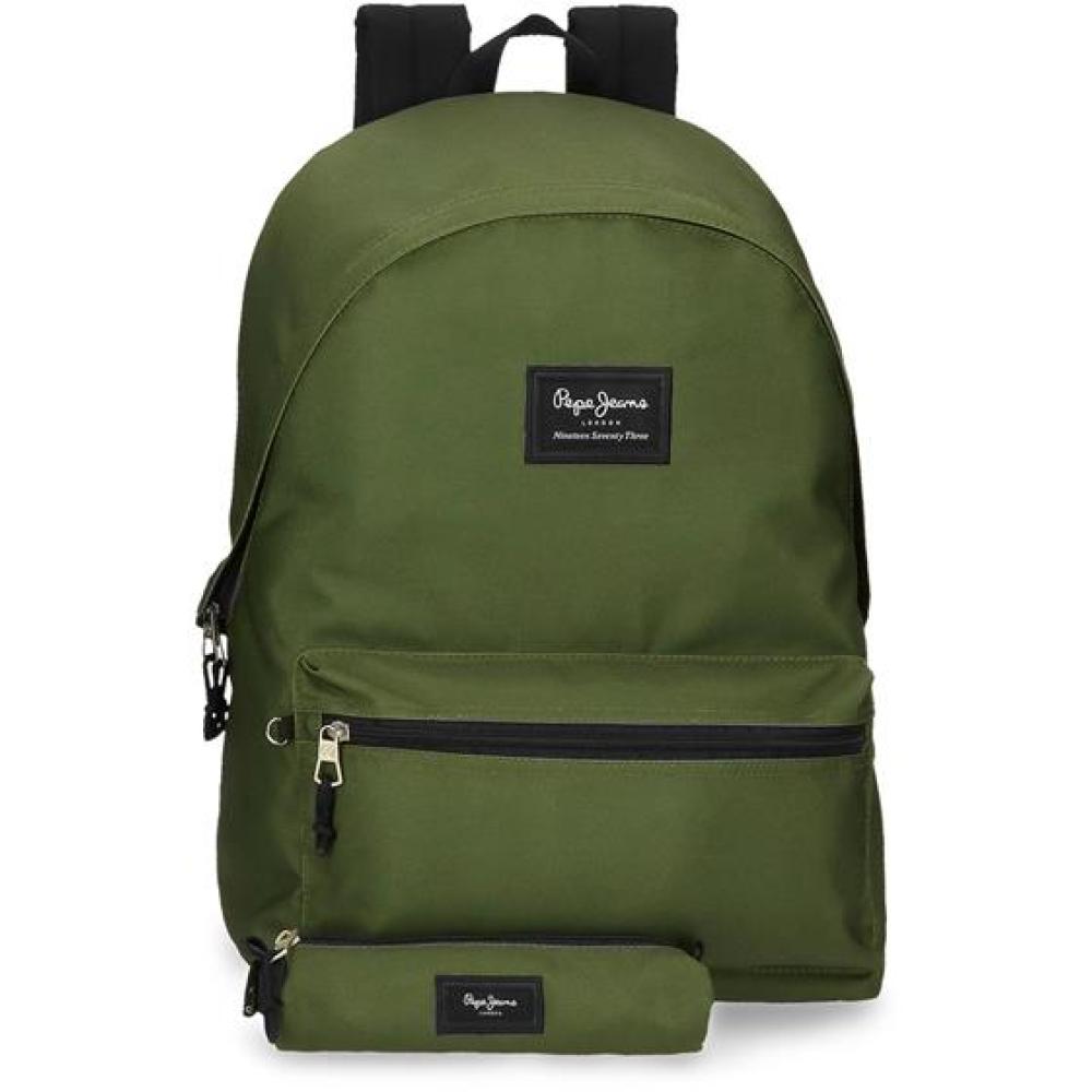 Školski ranac i pernica Komplet Pepe Jeans Aris dark green 63392