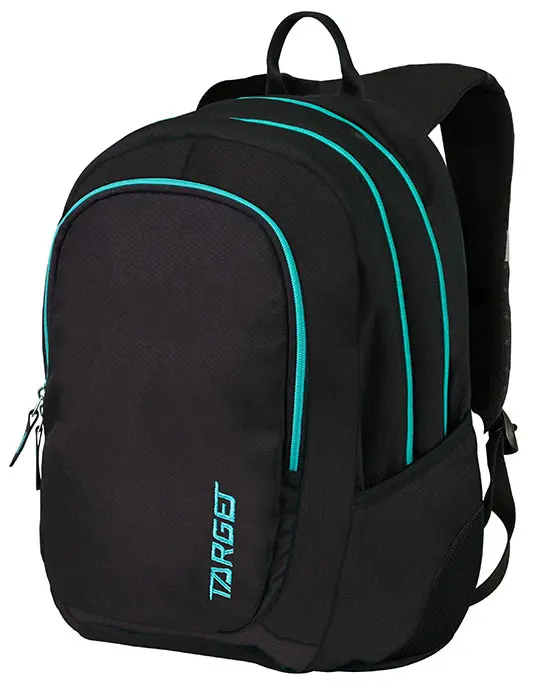 TARGET 3 ZIP - Ranac za školu BLACK Cosmos Blue 26193