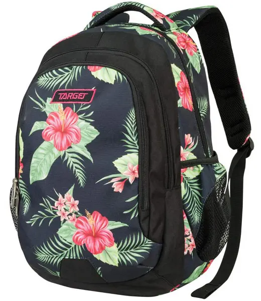 TARGET Be Pack - Ranac za školu FLORAL BLACK 21907
