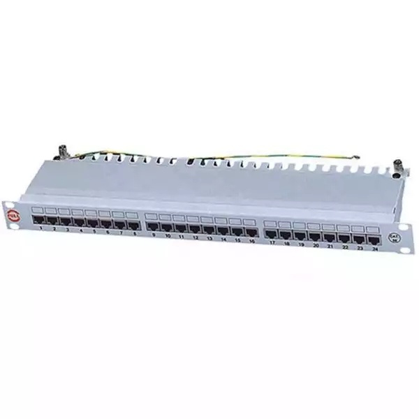 Patch panel 19/1U sa 24 RJ-45 STP kat. 6A Fully Shielded, Krone LSA, držač kablova sa zadnje