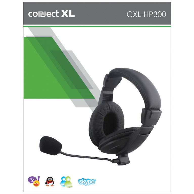 Connect XL Slušalice+mikrofon, set, konekcija Jack 3.5mm,kožni jastučić - CXL-HP300