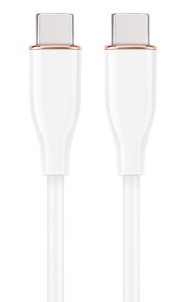 CC-USB2S-CMCM-1.5M-W Gembird 60W Premium silicon Type-C PD charging & data cable, 1.5m, White