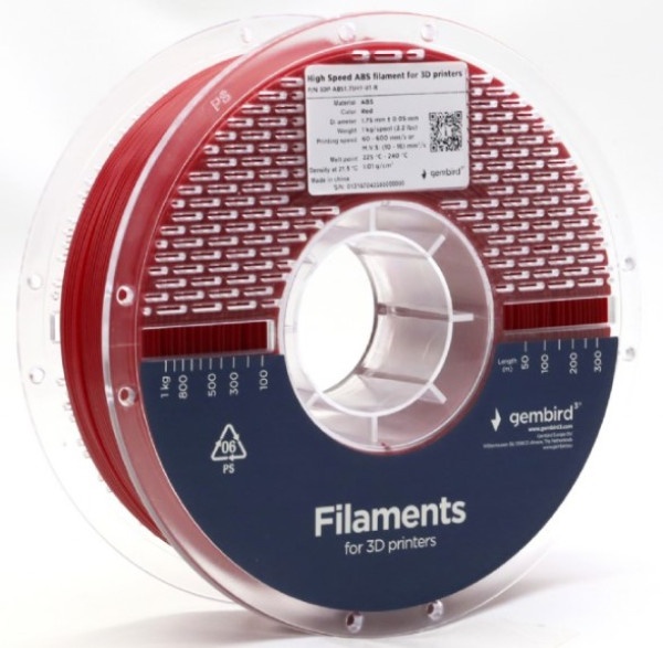 3DP-ABS1.75HY-01-R ABS filament velike brzine za 3D stampac 1.75mm, kotur 1KG RED