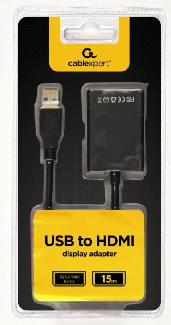 A-USB3-HDMI-02 Gembird USB 3.0 to HDMI display adapter, black