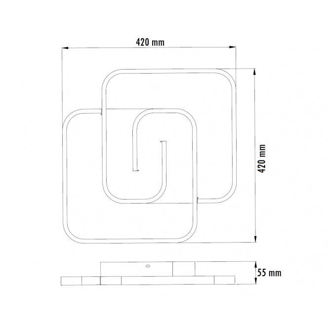 VESTA 633 PLAFONSKA SVETILJKA 40W 3000/4000/5700K CRNA/ZLATO