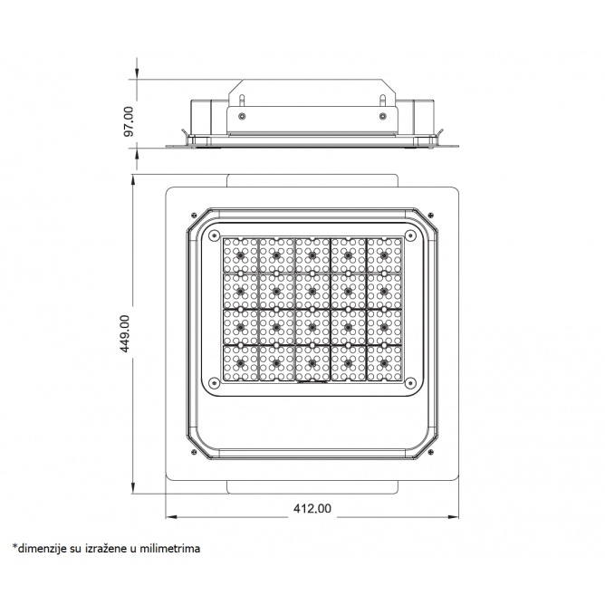 DAWN LED REFLEKTOR BR-FL100W-07K 5000K 13000lm 90° IP65