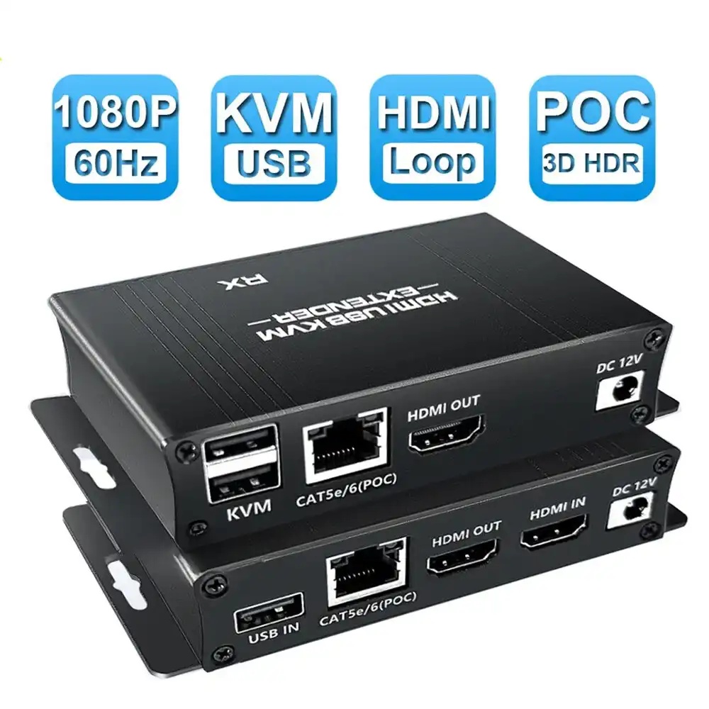 Kettz KT-HDEX60M HDMI KVM USB Ekstender Cat5e67