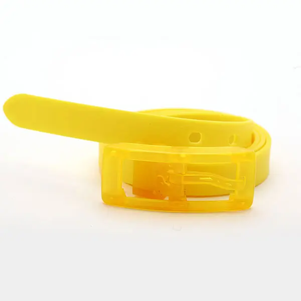 Q belts Thin - žuti unisex silikonski kaiš
