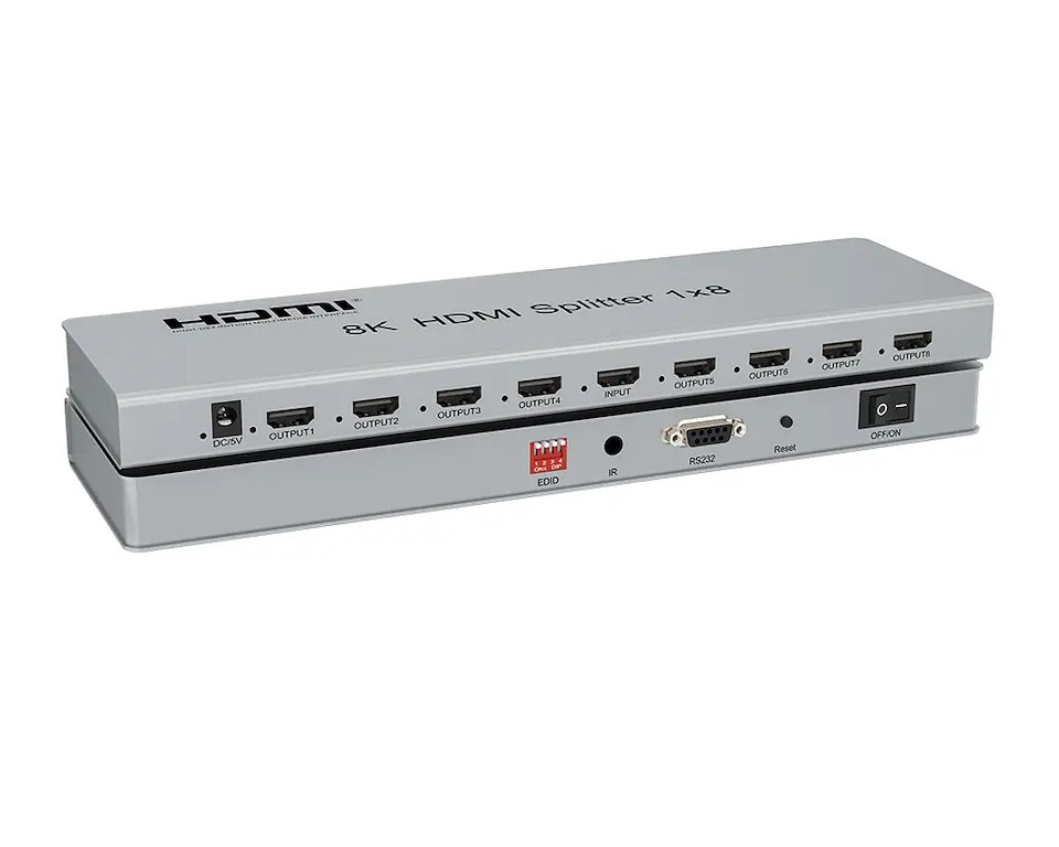 Kettz KT-HSP1808 8K – 60Hz 1 IN x 8 OUT 40Gbps Hdmi spliter