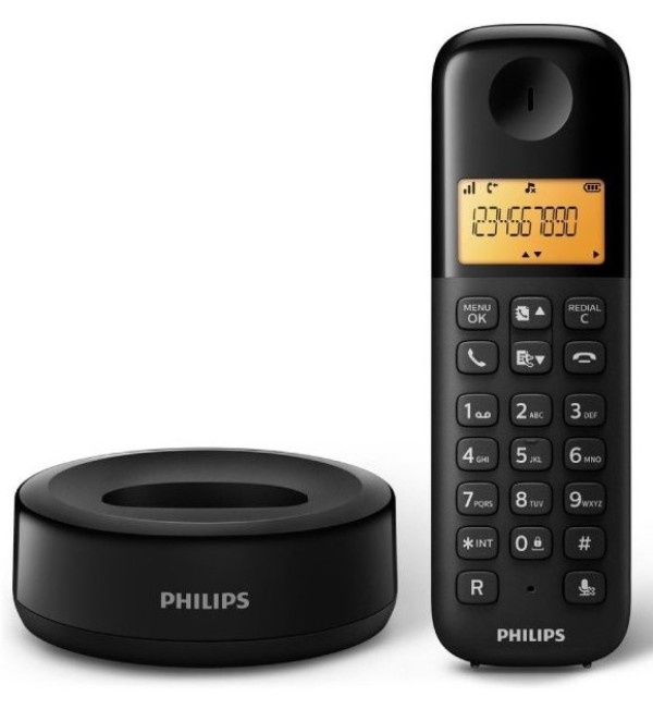 Fiksni bezicni telefon sa dve slusalice Philips D160 DUO Ekran 1.6inc, Black