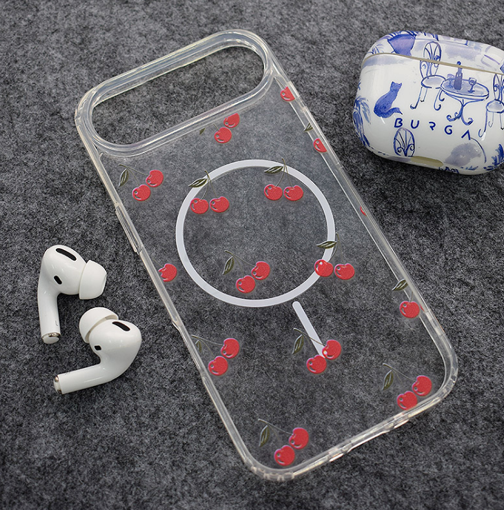 iPhone 17 Air Magsafe Print silikonska maska (Cherry)