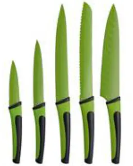 Bergner Nož set 5 kom Renberg Flash green RB-2516-G