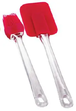 Bergner Silikonska spatula i četkica Renberg pink RB-3653-PI