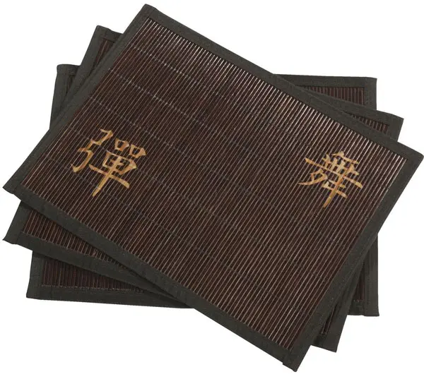 Stoni podmetači od bambusa 33x45cm orijentalni dezen 4 komada