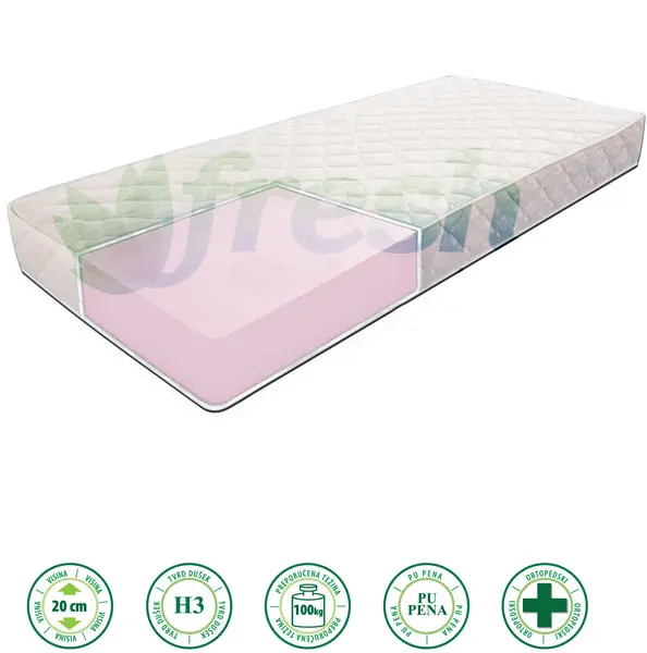 Dušek sa jezgrom od pene Classic 200x100x20